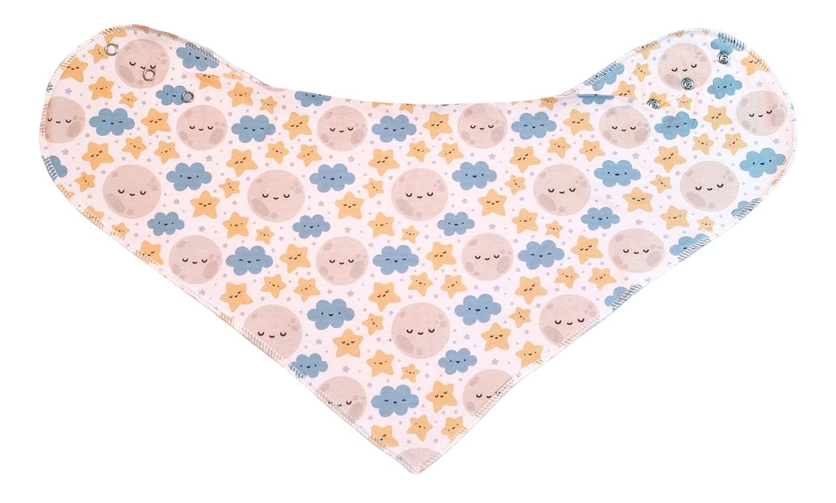 ABDL Adult Snaps Bandana - Moons & Stars Design - ddlb ddlg bib abdl ...