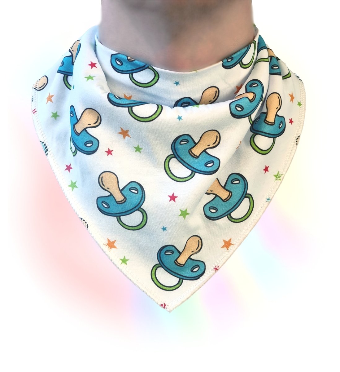 ABDL Adult Snaps Bandana - Pacifier Design - ddlb ddlg bib abdl agere ...