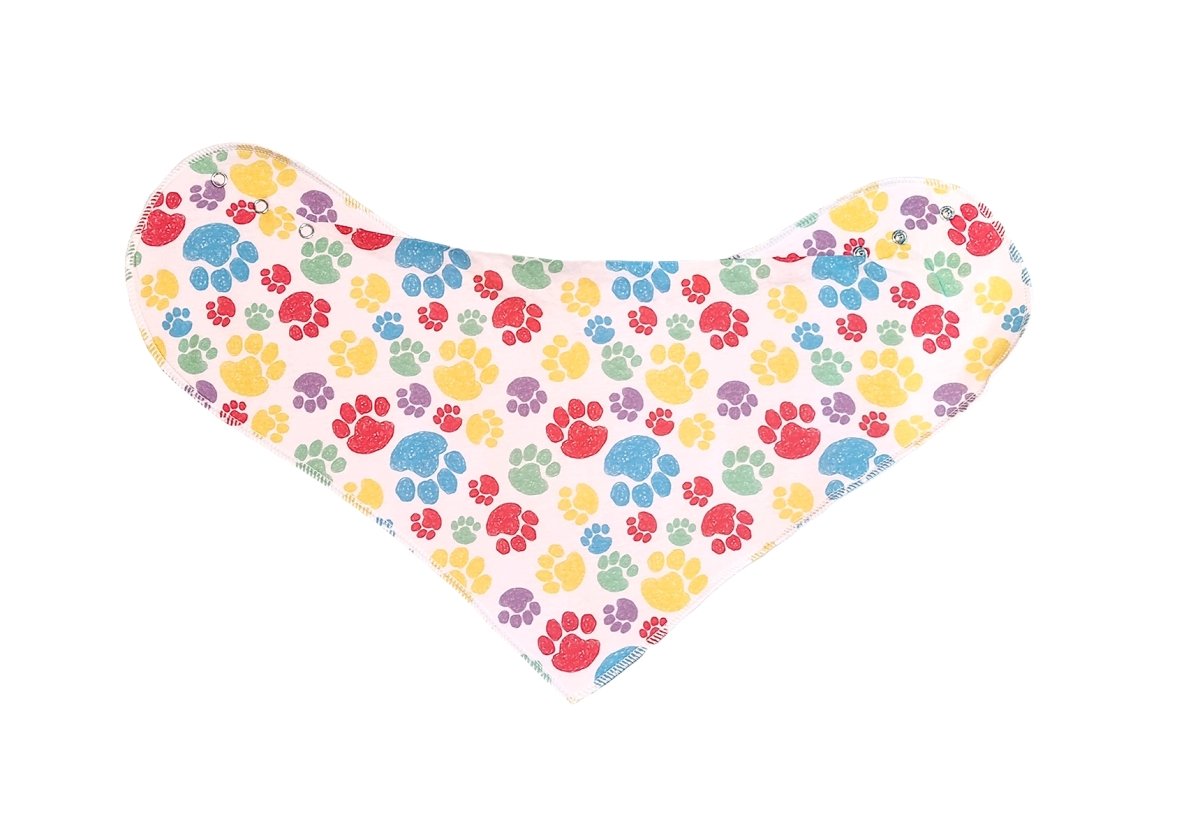 ABDL Adult Snaps Bandana - Paw Print Design - ddlb ddlg bib abdl agere ...