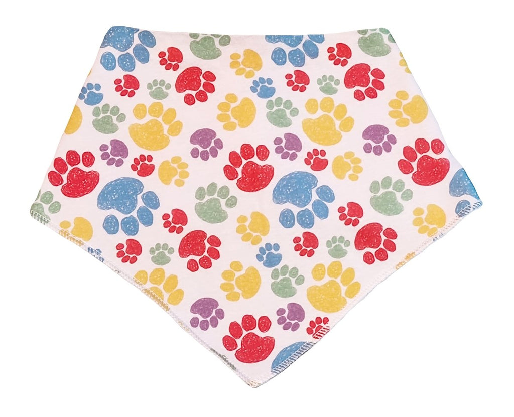 ABDL Adult Snaps Bandana - Paw Print Design - ddlb ddlg bib abdl agere ...