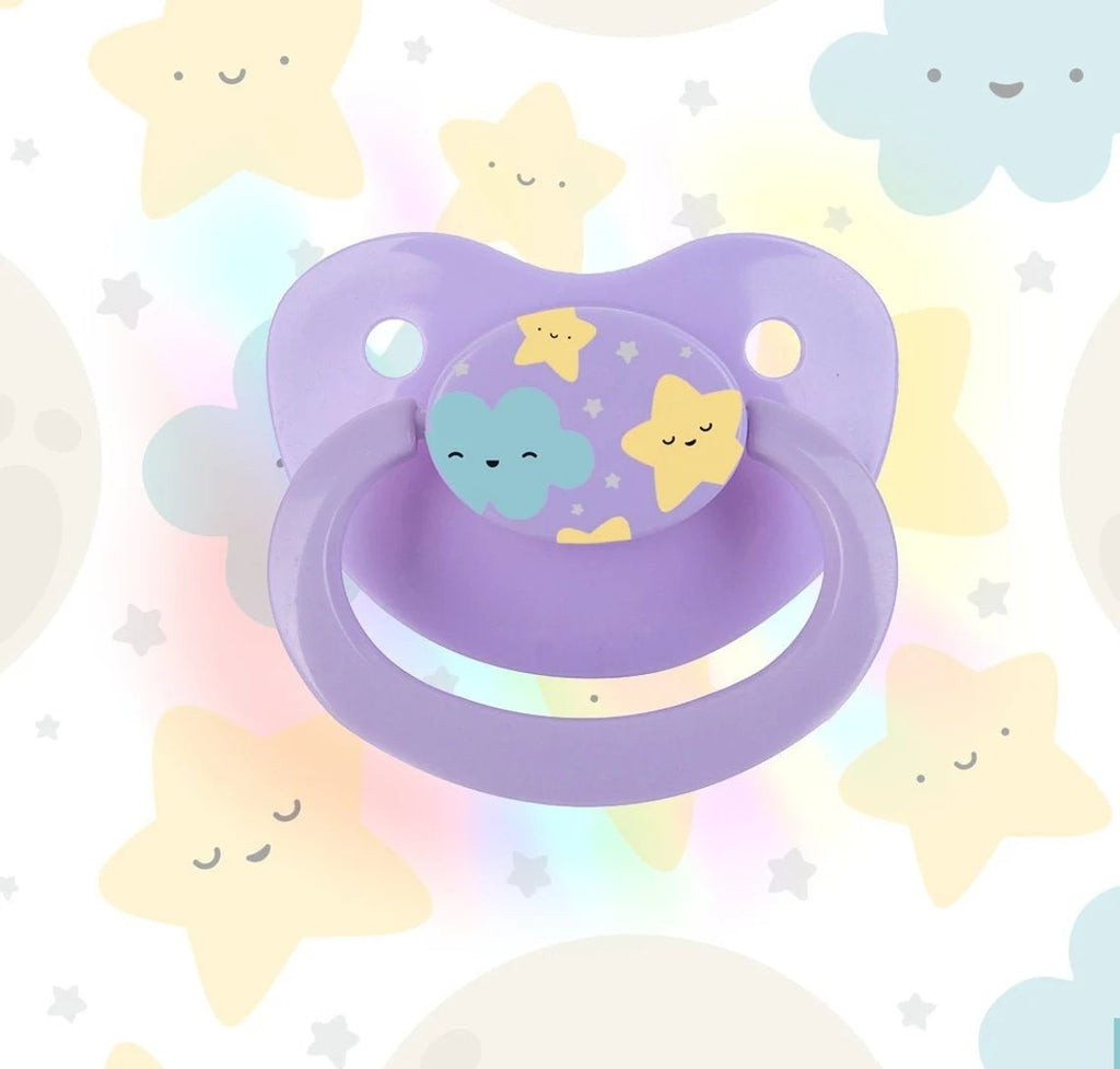ABDL Moons and Stars Bundle - Adult Pacifier + Storage Box + Bandana ...