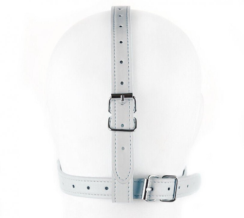 Adult Pacifier Gag Head Harness White - ABDL Dummy Gag - PaddedPawzUK