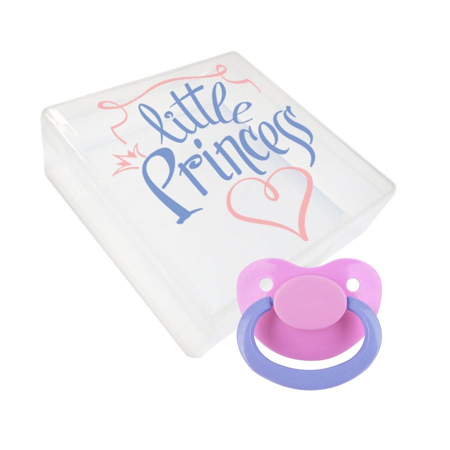 Adult Pacifier Storage Box and ABDL Dummy - Little Princess - PaddedPawzUK