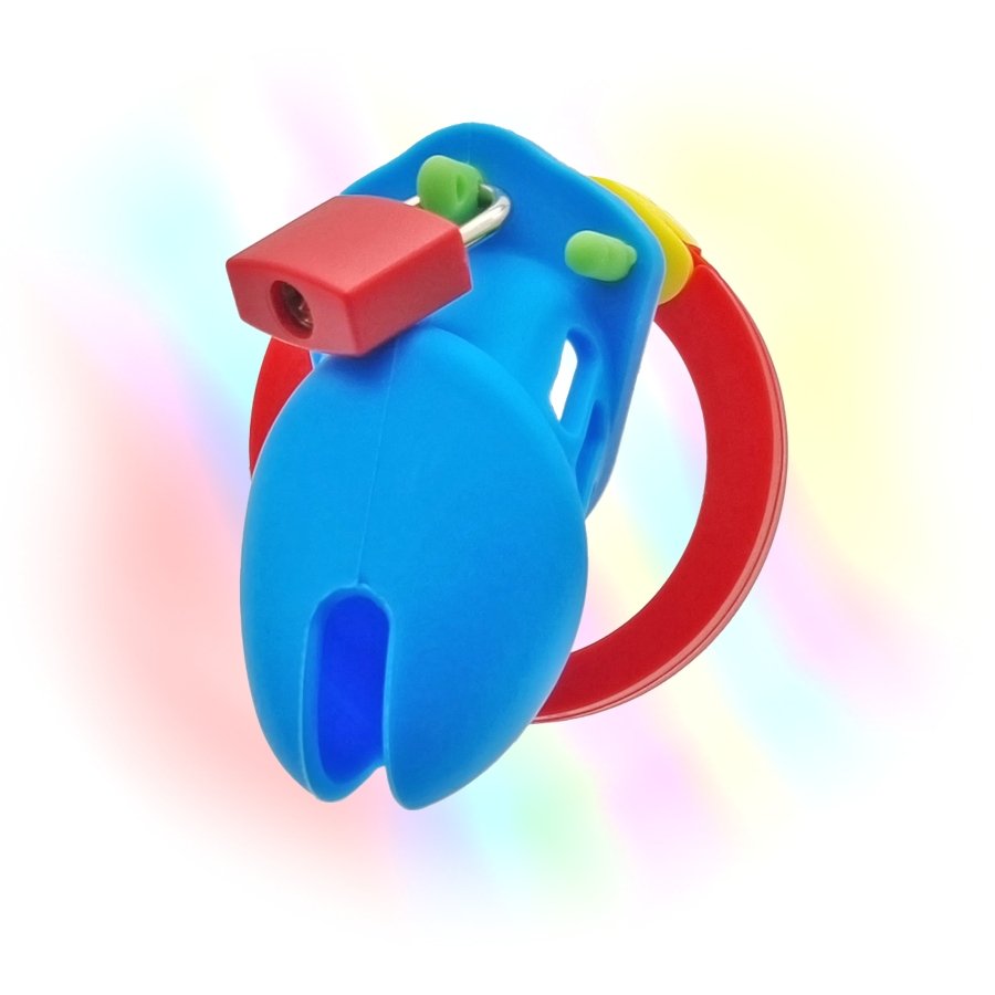 Chastity Cage Silicone V2 Multicolour Small Male Lock Device Abdl